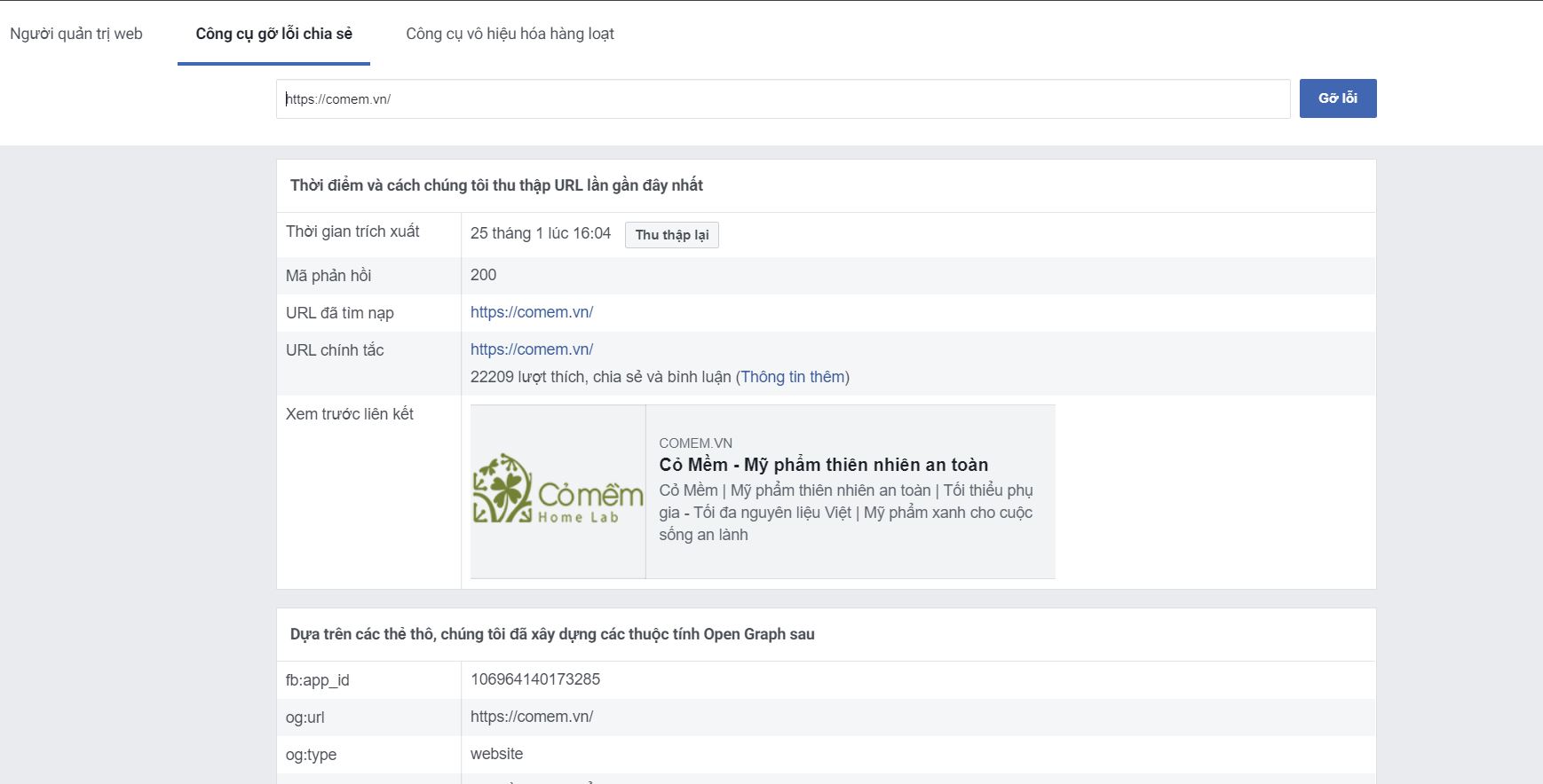 Sửa lỗi hiển thị trên Facebook bằng Facebook Debug - Blog | Got It Vietnam